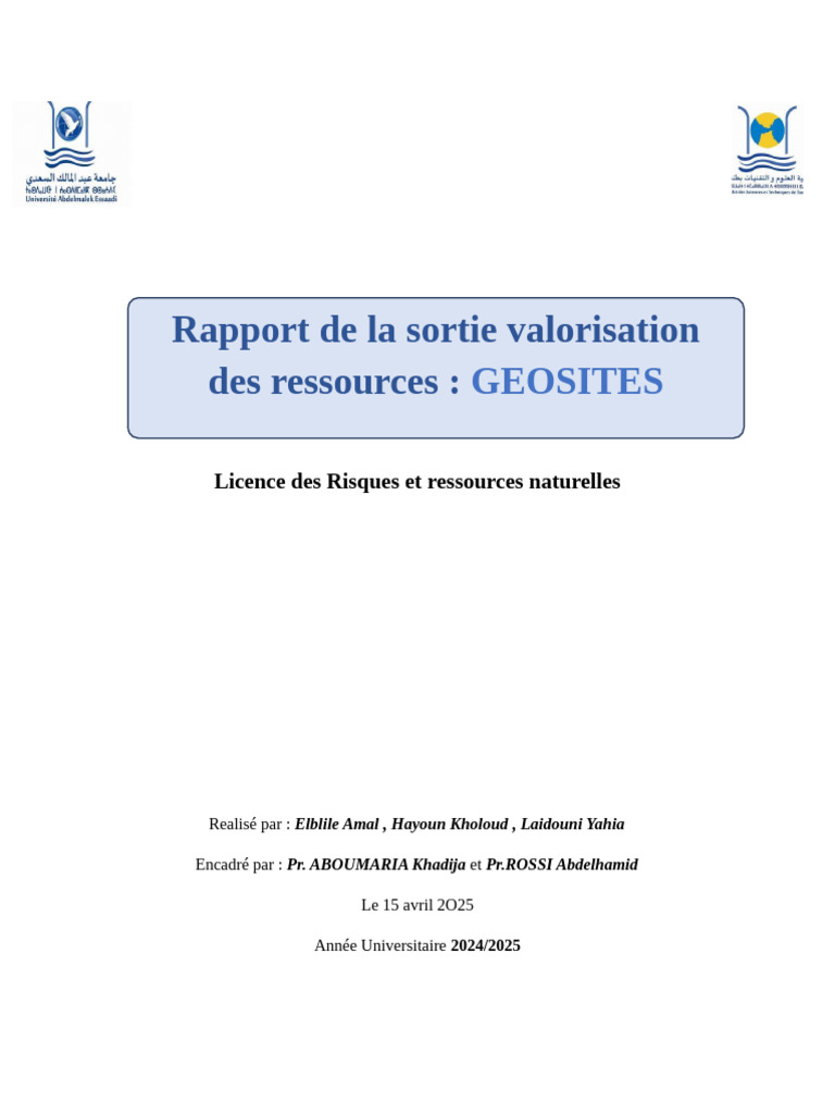 Sortie scolaire : géologie à Tanger | PDF | Néolithique | Géologie
