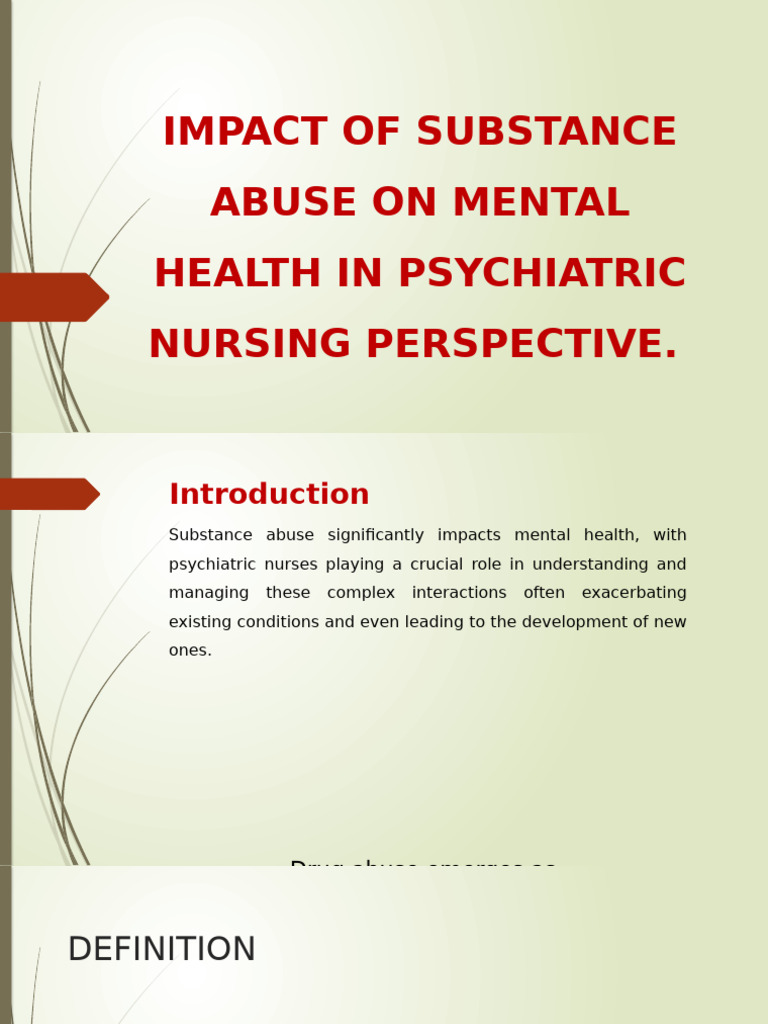 Substance Abuse's Impact on Mental Health | PDF | Substance Abuse ...
