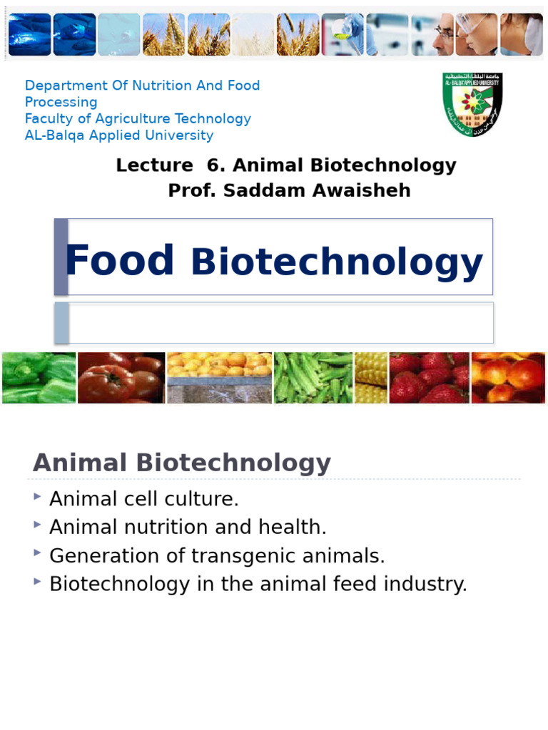 Animal Biotechnology | PDF | Cloning | Biotechnology