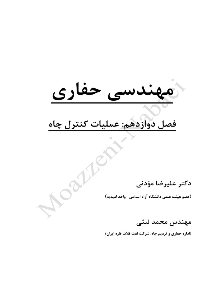Drilling Engineering Book Chapter 12 Moazzeni Nabaei 1733069341 | PDF