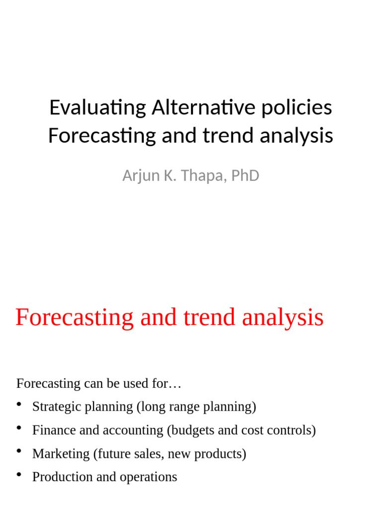 Forecasting and Trend Analysis | PDF | Forecasting | Dependent And ...