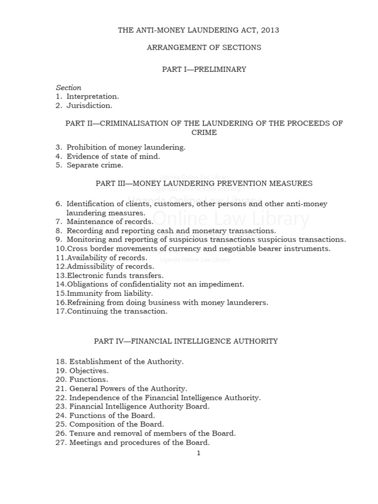 Anti-Money Laundering Act | PDF | Money Laundering | Terrorism Financing