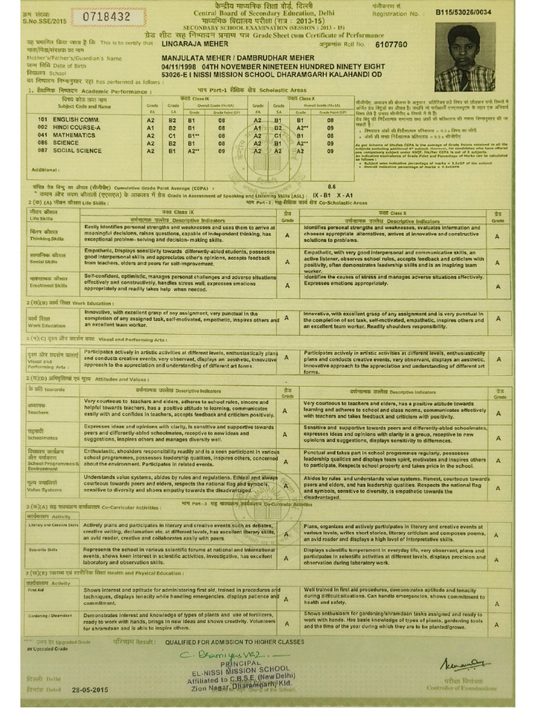 10th Certificate | PDF