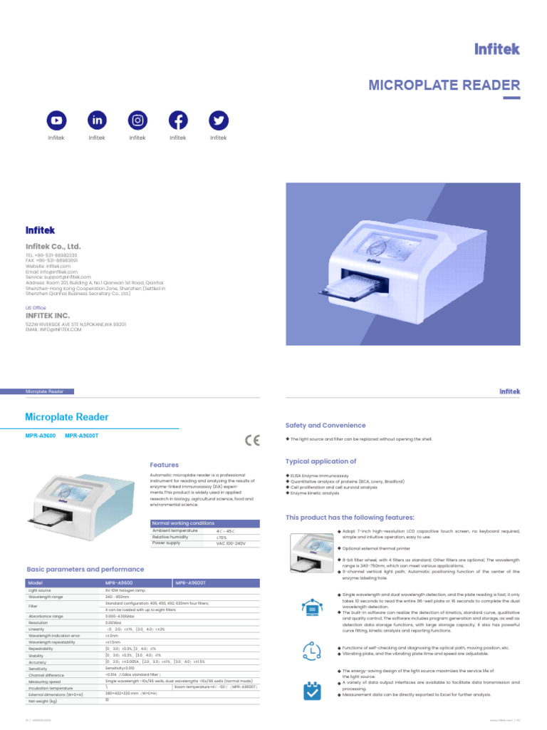 ELISA Microplate Reader Overview | PDF | Optical Filter | Scientific ...