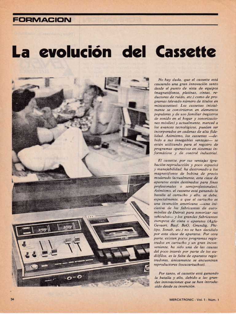 La Evuolución Del Casette - 0002 | PDF | Grabación | Tecnología de información y comunicaciones