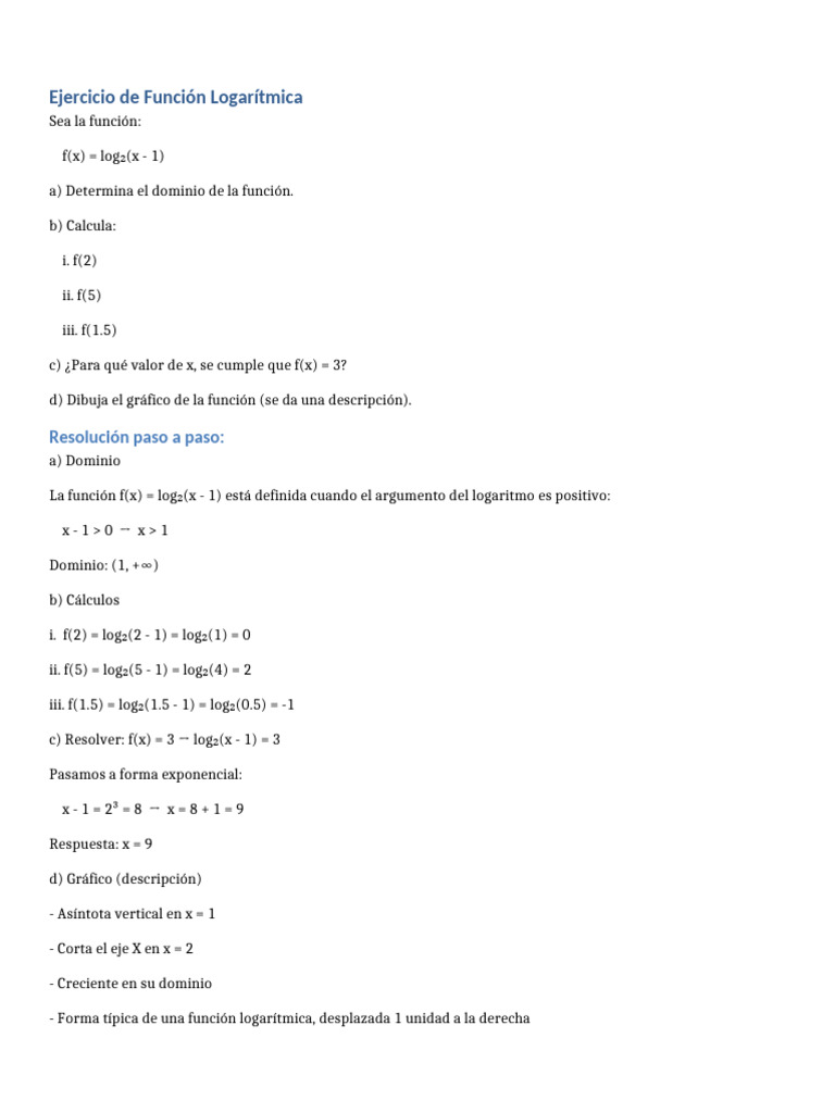 Ejercicio_Funcion_Logaritmica | PDF