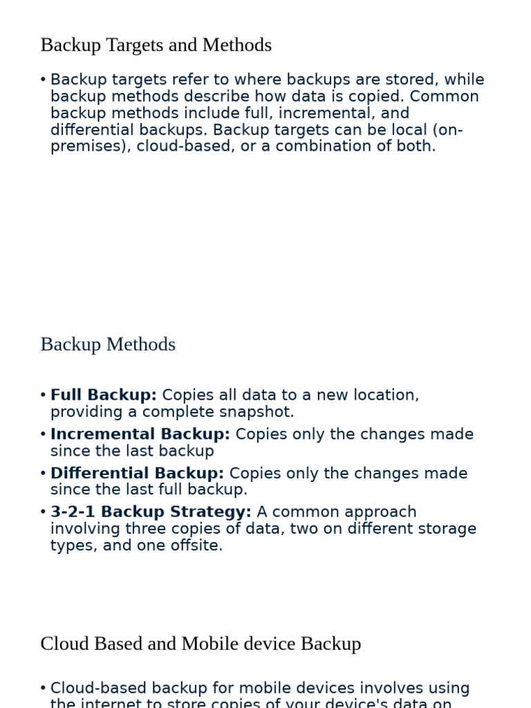 Unit - 4 Storage Technologies | PDF | Backup | Computer Data Storage