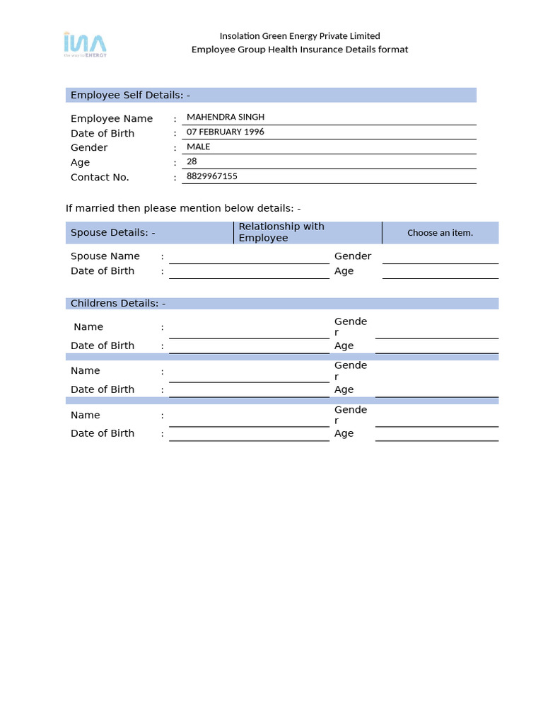 24 GHIS - Family Details Form Green | PDF
