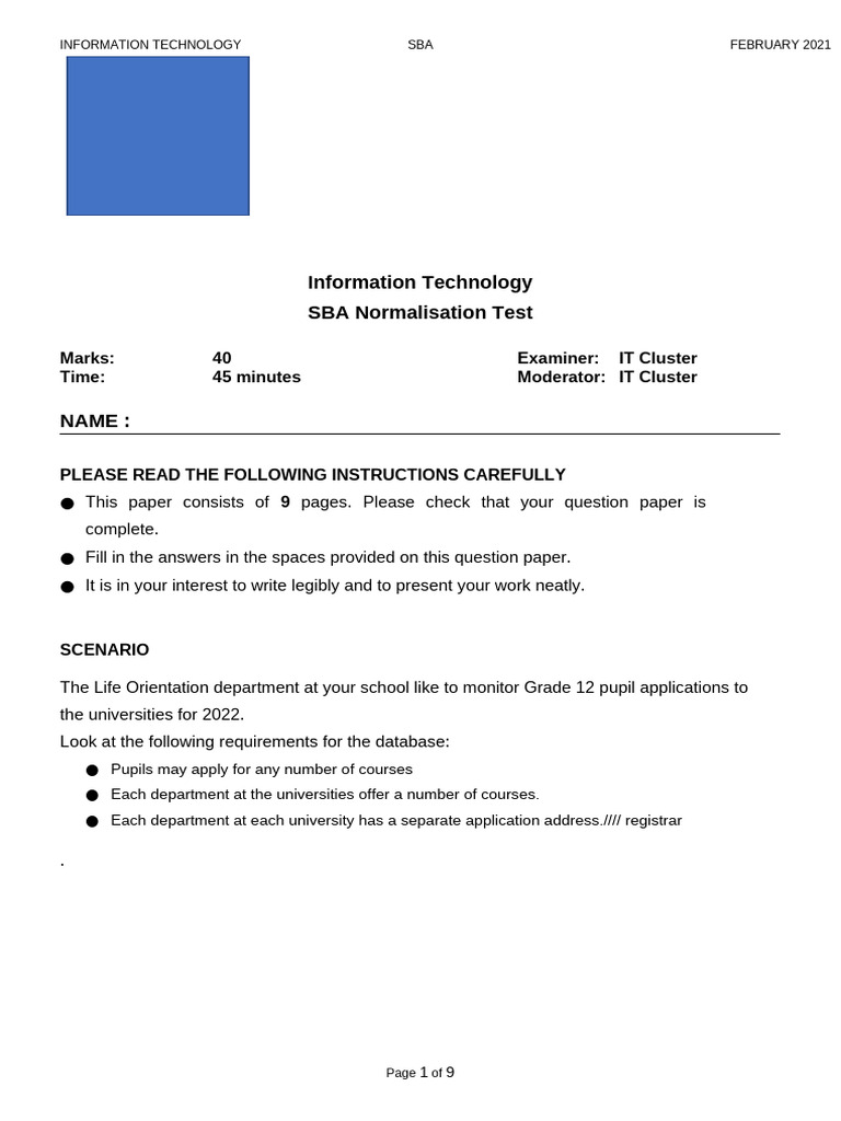 Normalisation SBA 2021 MEMO V2 | PDF | Computing | Data Management