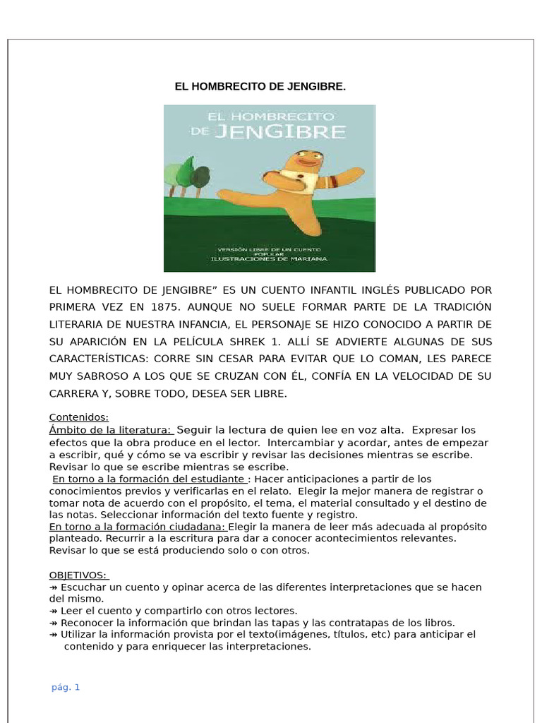El Hombrecito de Jengibre | PDF | Cuentos