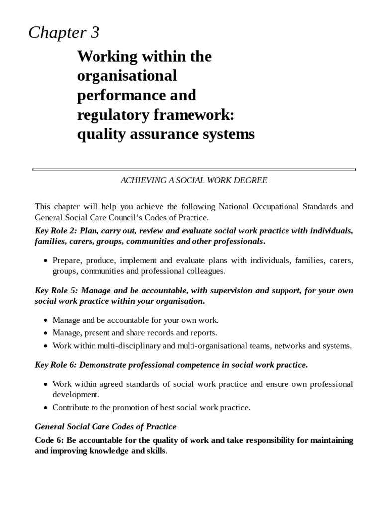 Management and Organisations in Social Work - (3 Working Within The ...