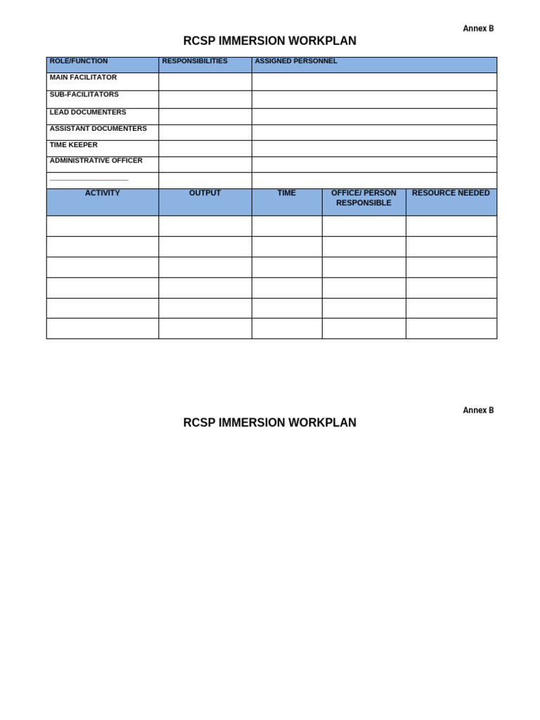 Annex B - RCSP Immersion Plan | PDF