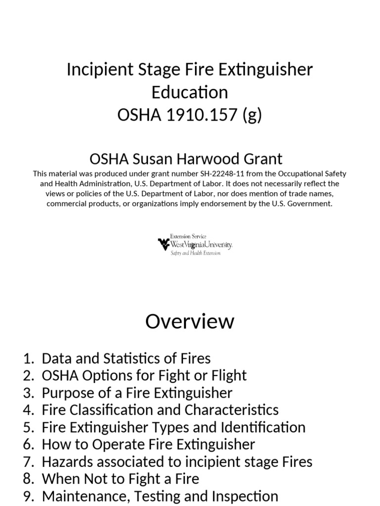Incipient Stage Fire Extinguisher Guide | PDF | Fires | Safety