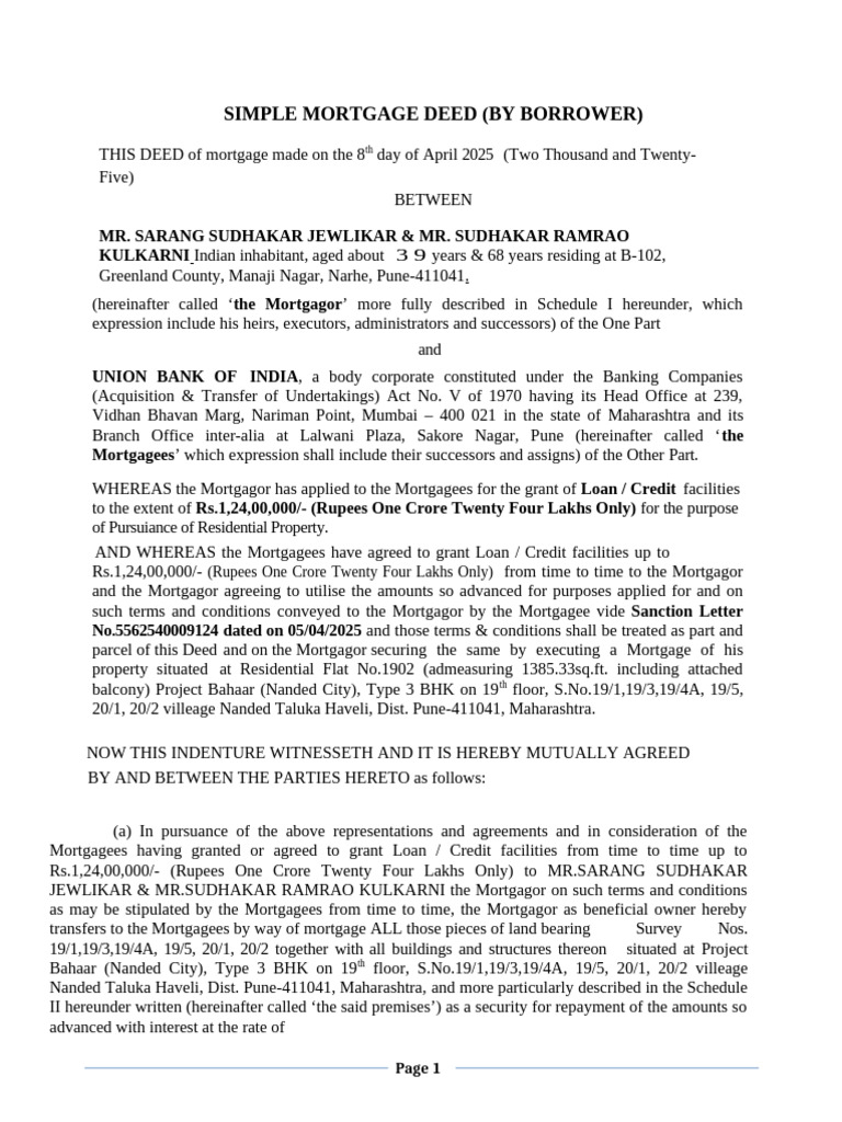 Standard Documents SD | PDF | Mortgage Law | Debt