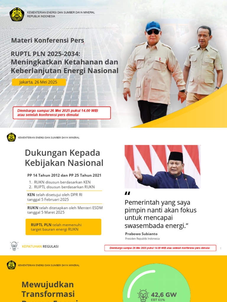 Materi Paparan RUPTL 2025-2034 - 250526 - 150719 | PDF