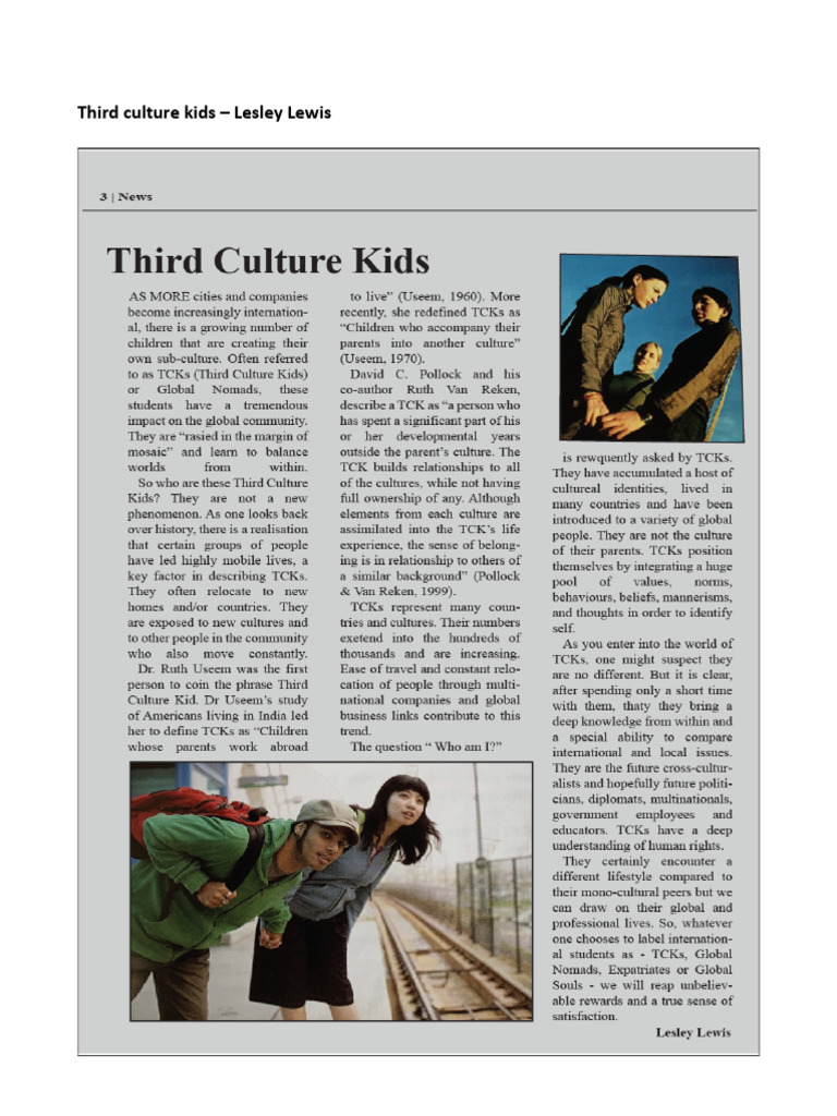Understanding Third Culture Kids (TCKs) | PDF