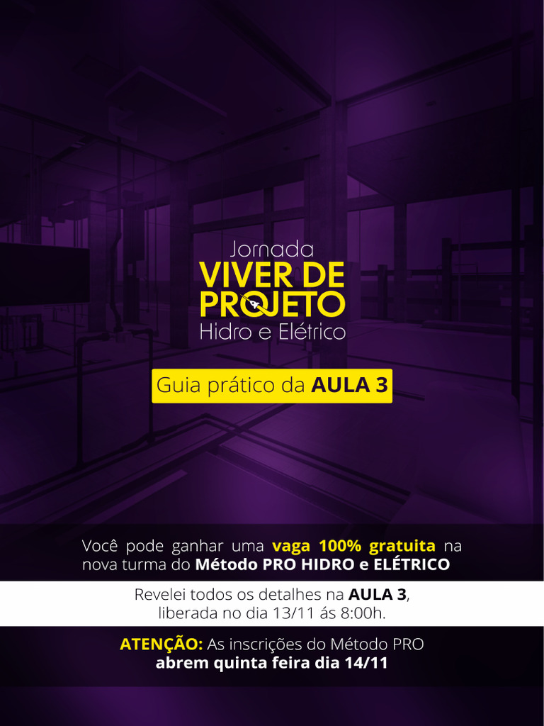 GUIA AULA 3 - Jornada Viver de Projeto Hidro e Elétrico | PDF