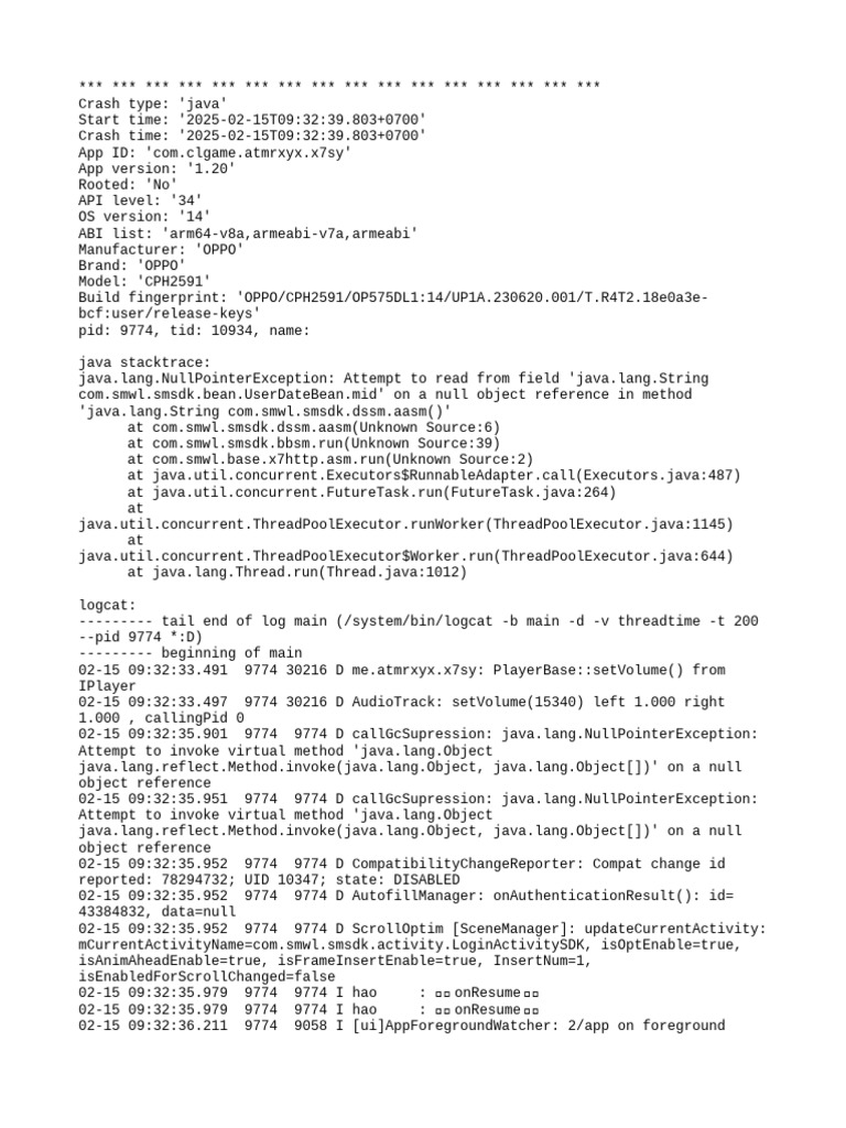 Catchlogs - 2025-02-15 at 09-32-39 - 6.111.2 - .Java | PDF | Java (Programming Language) | Computing