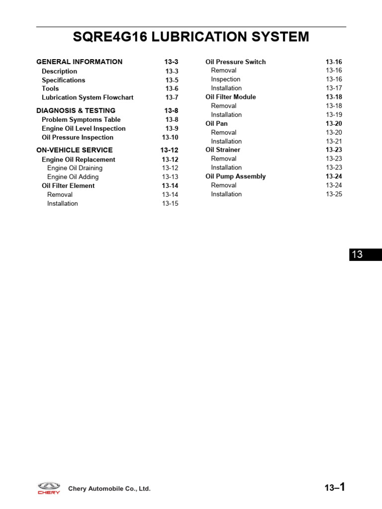 Sqre4g16 Lubrication System | PDF | Motor Oil | Leak
