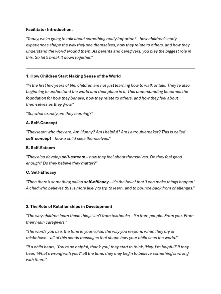 Facilitator Introduction | PDF | Learning | Feeling