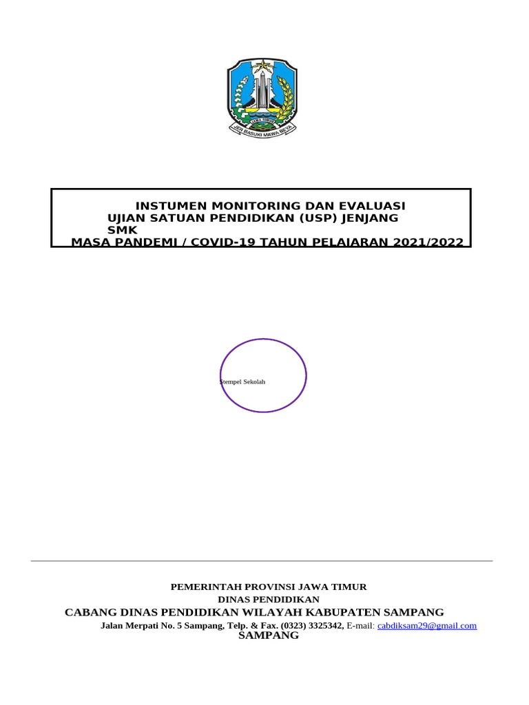 INSTRUMEN MONEV USP SMK 2022-1-4 (1) - Converted - by - Abcdpdf | PDF