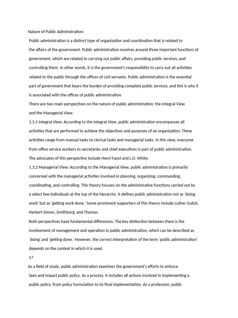 Understanding Public Administration Functions | PDF | Public ...