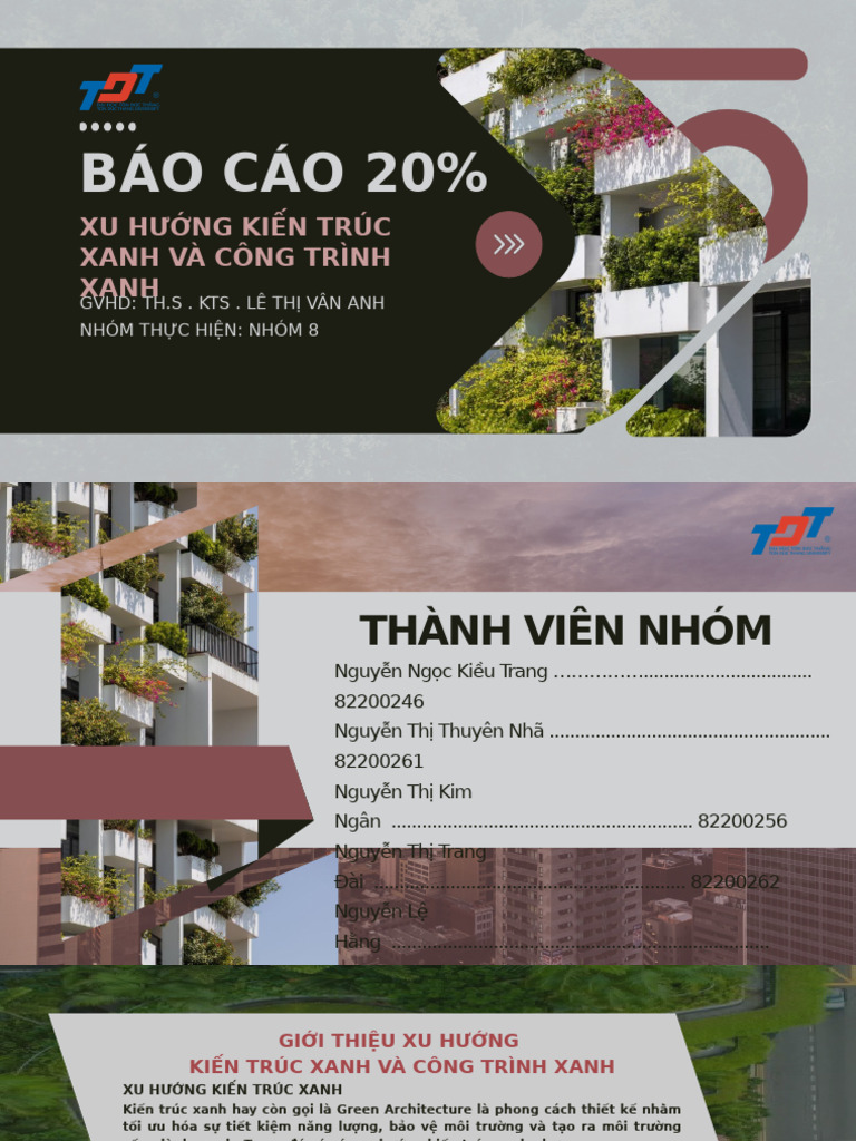 804312 - chiến Lược Kiến Trúc Bền Vững - đánh Giá Giữa Kì (20%) - nhóm 2 | PDF