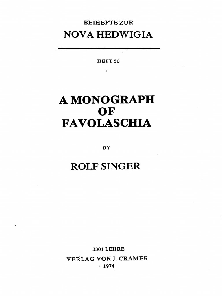 A Monograph of Favolaschia | PDF | Mycology