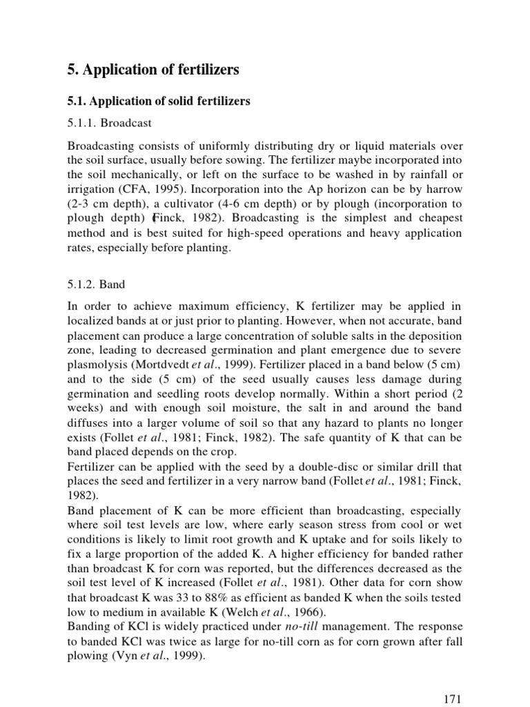 Fertilizer Application Methods Explained | PDF | Corrosion | Fertilizer