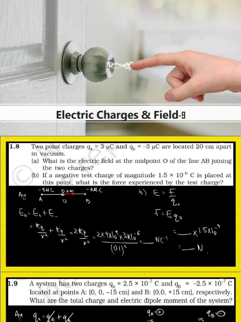 Electric Charges and Field L9 | PDF