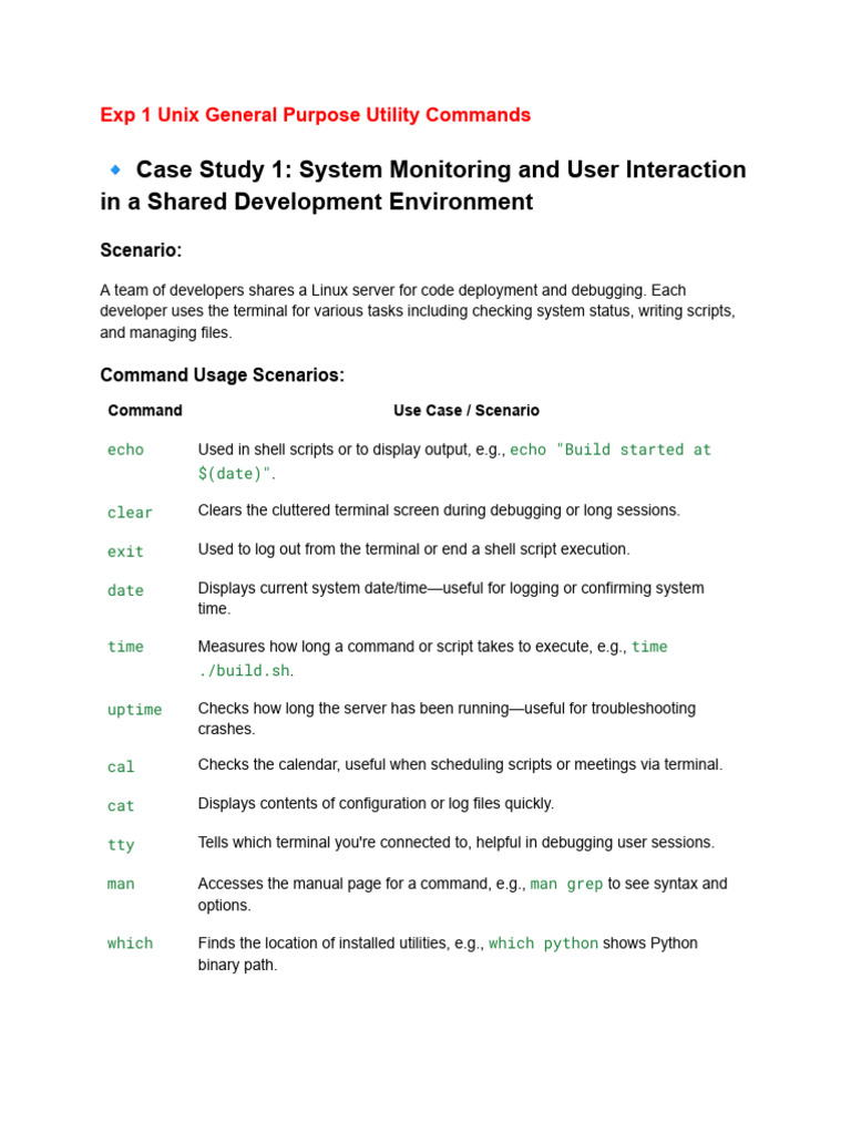 OS Practical Exam Case Study | PDF | Scripting Language | Operating System Technology
