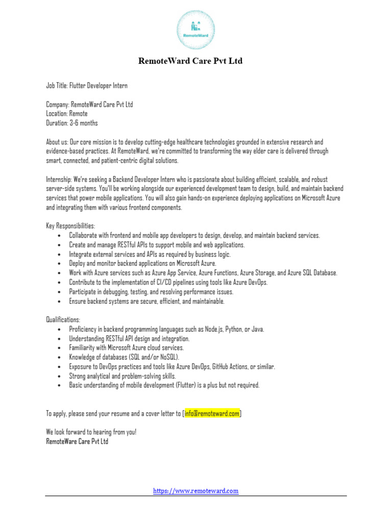 Backend Internship | PDF