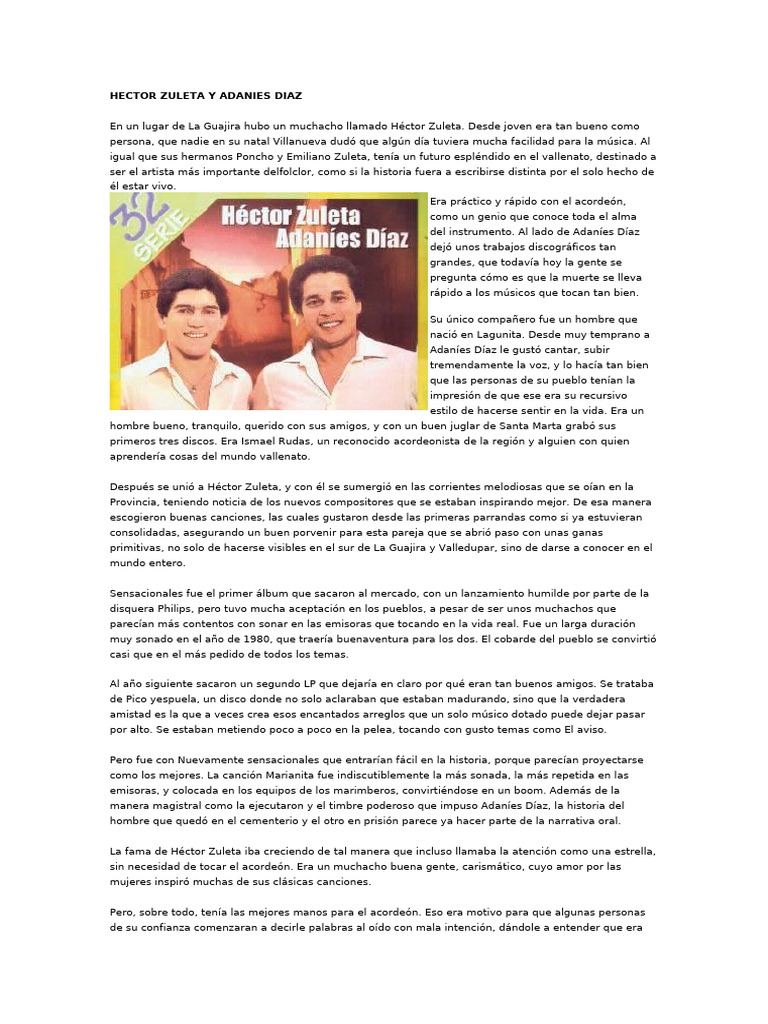 Hector Zuleta y Adanies Diaz | PDF