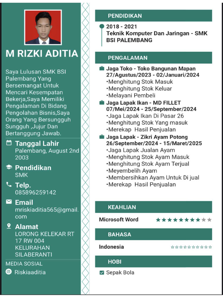 CV Rizki Aditia 2 | PDF