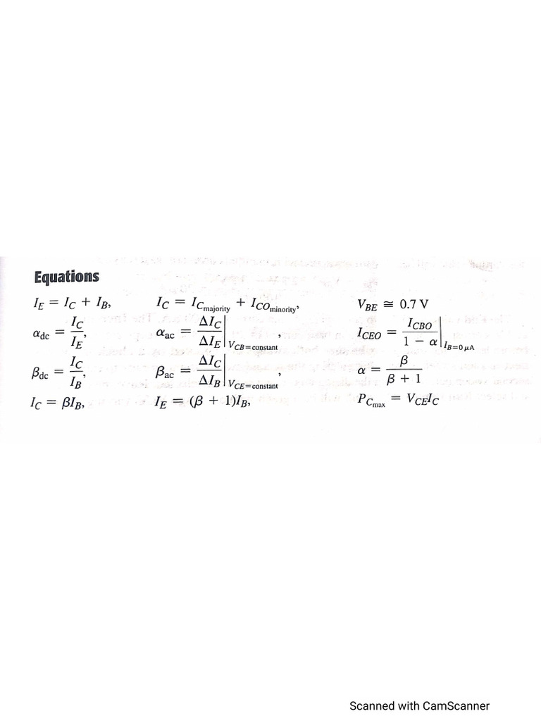 EDC - Formulas | PDF