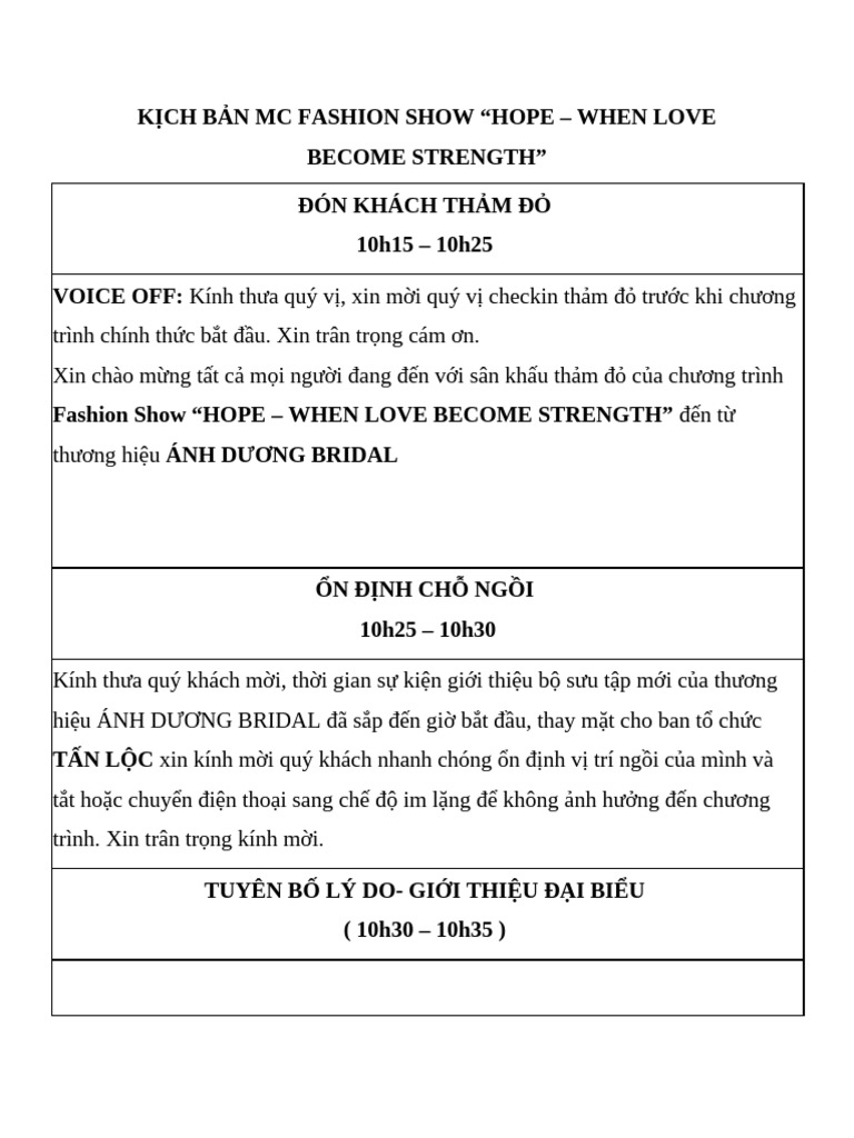 kịch bản cho môn tổ chức sk | PDF