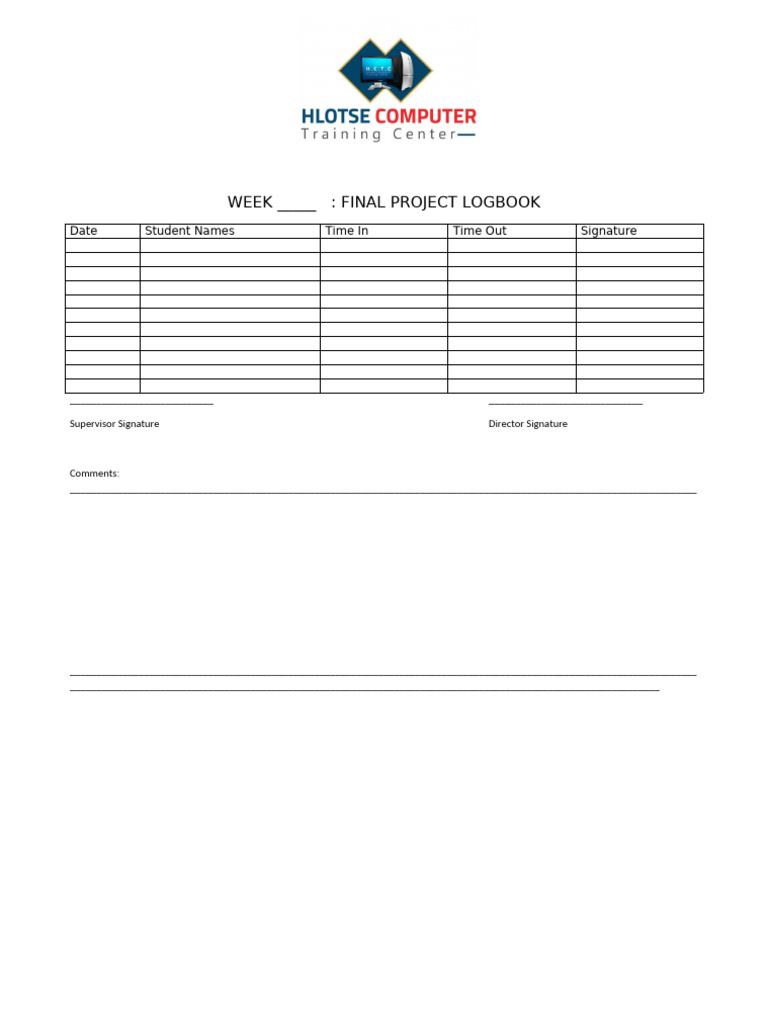 Final Project Logbook | PDF