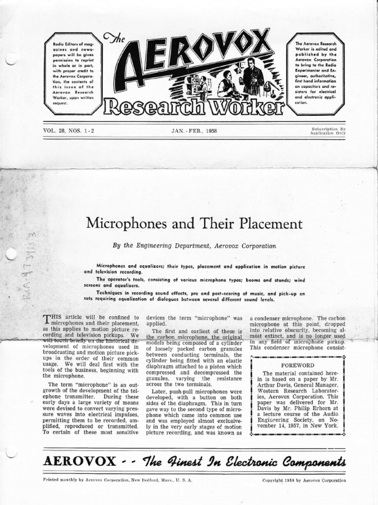 Microphones and Their Placement | PDF | Microphone | Acoustics