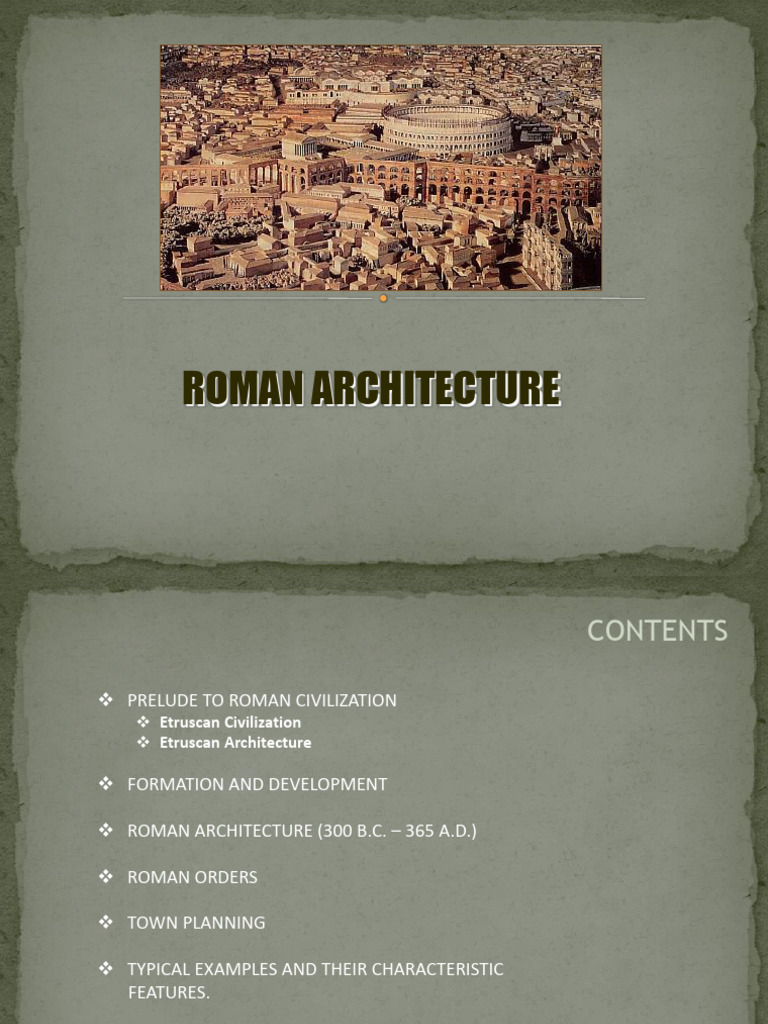 UNIT 2 - Roman Architecture | PDF | Etruscan Civilization | Ancient Rome
