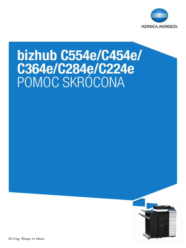 Podrecznik Uzytkownika Bizhub c284e 20140324121722 | PDF