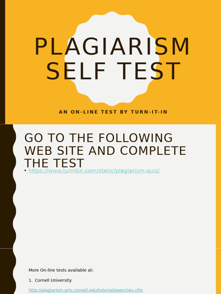 Plagiarism Self Test Fb20 | PDF