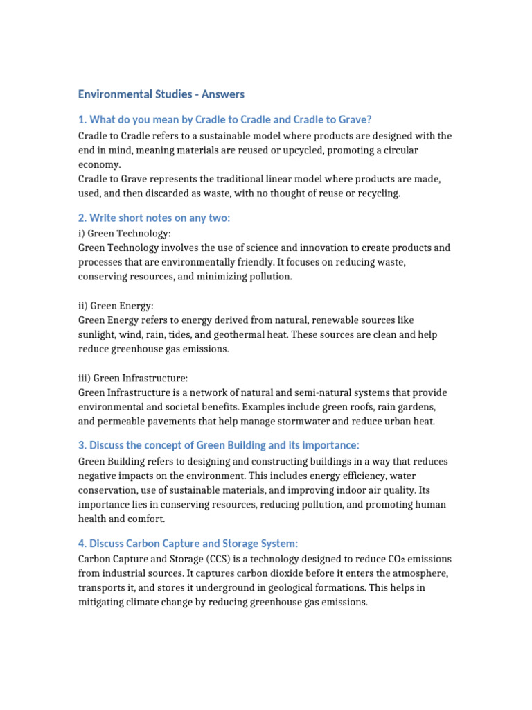 Understanding Sustainable Practices in Environmental Studies | PDF ...