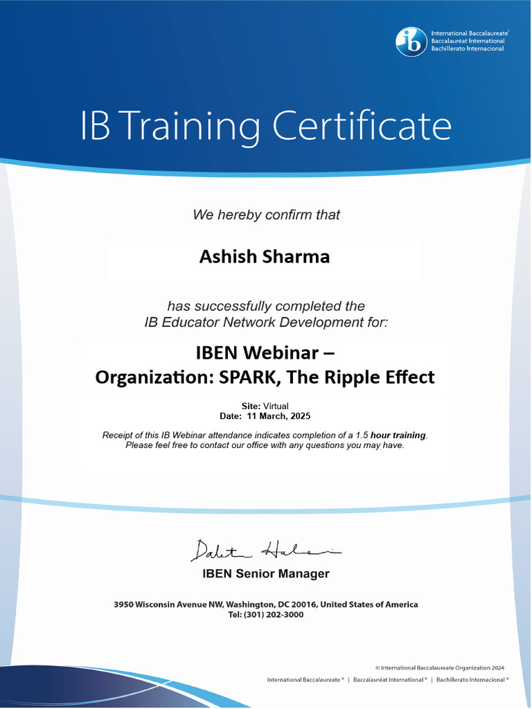 IBEN Certificate | PDF