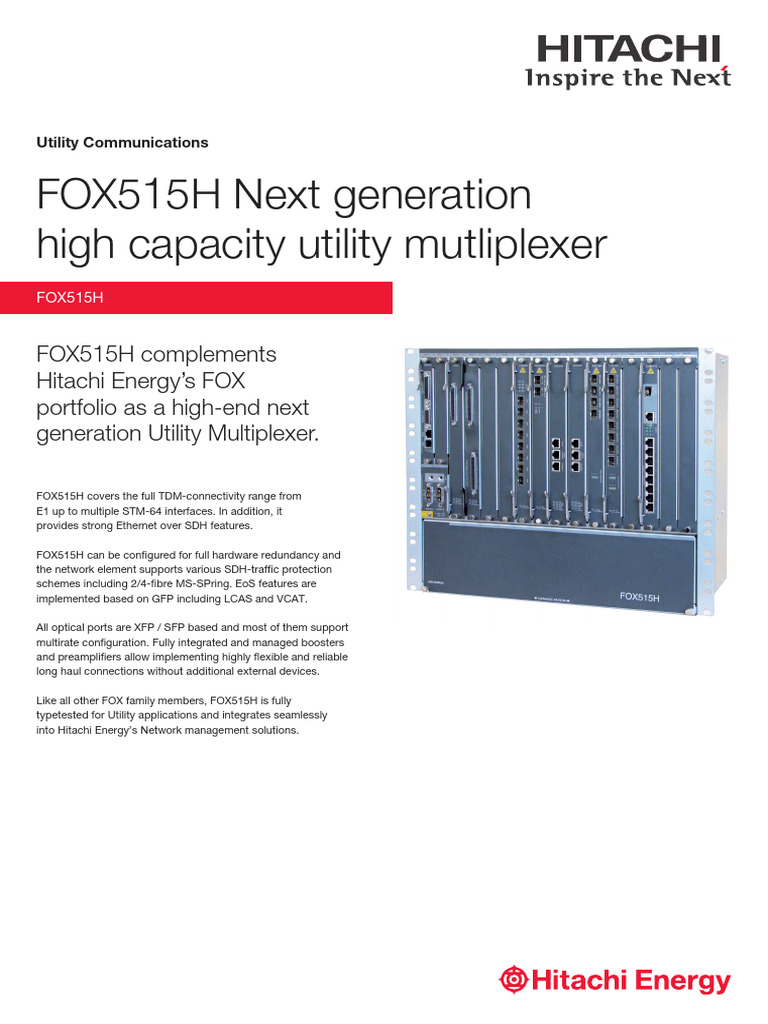 FOX515H - Utility Communications - A4 | PDF | Computer Network ...