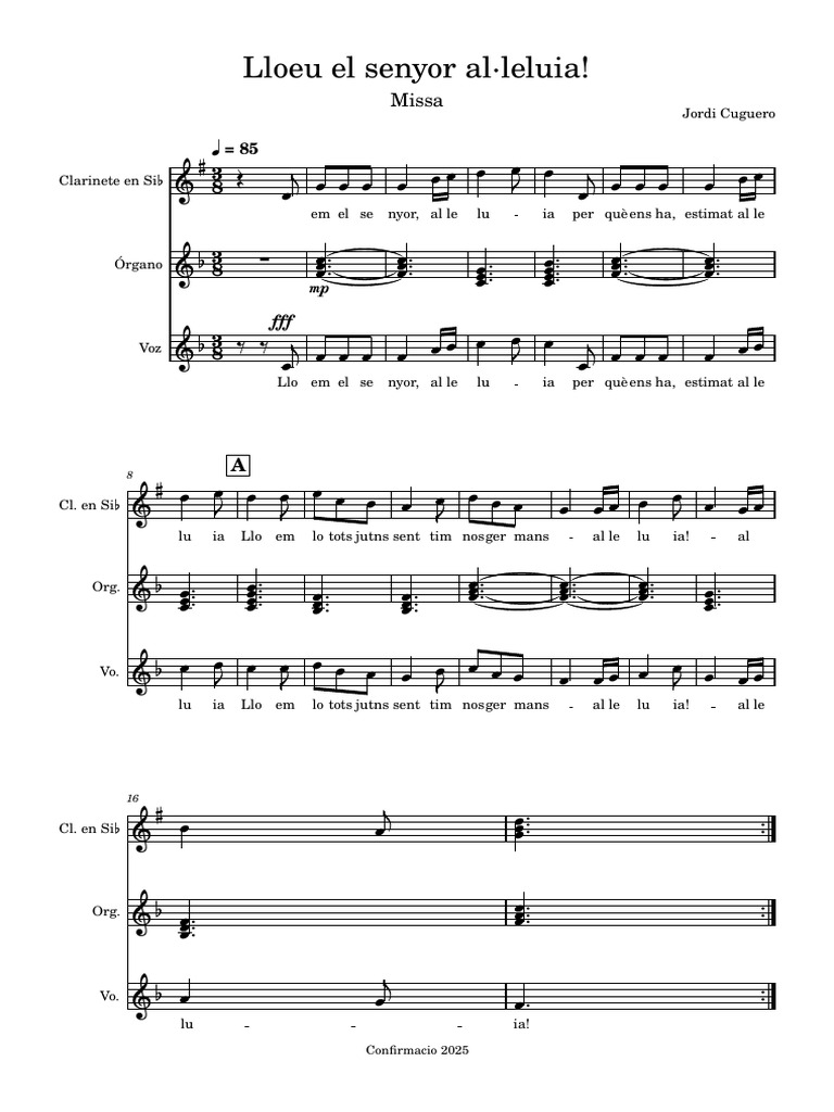 Lloeu El Senyor Al Leluia!-Partitura - y - Partes | PDF