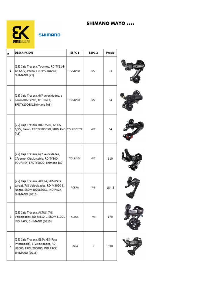 Shimano Mayor Mayo 1205025 | PDF