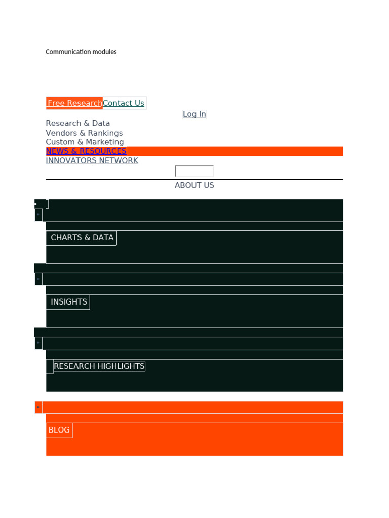 Communication modules | PDF | Internet Of Things | Wi Fi