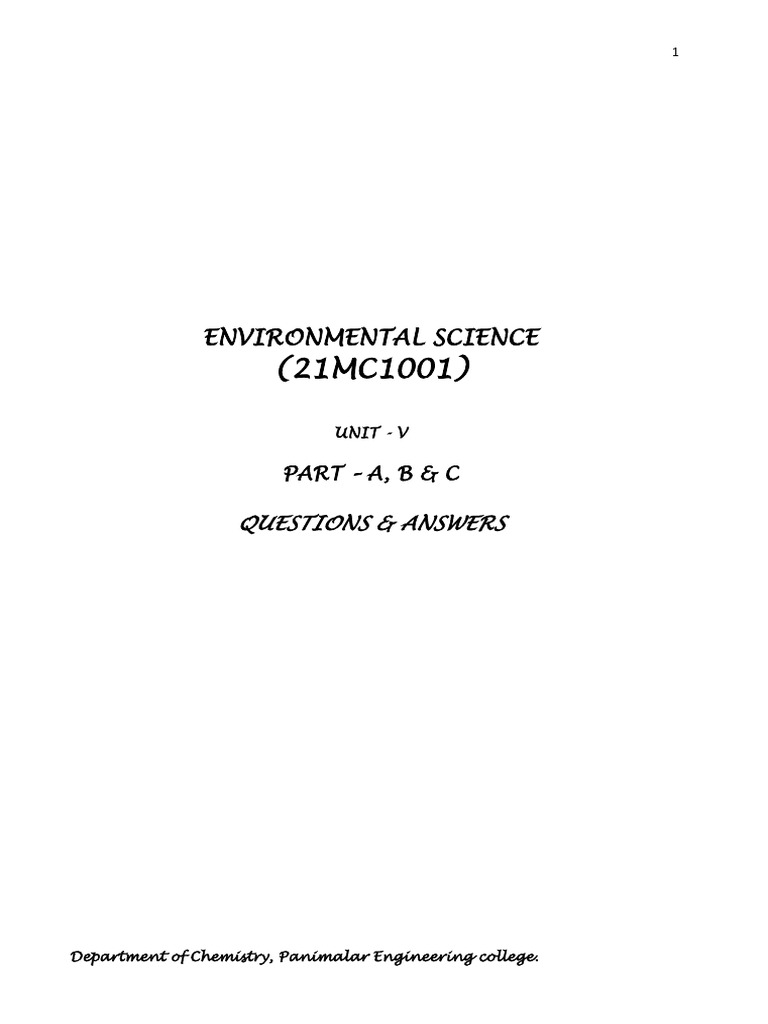 Evs Unit - V Notes (21mc1001) | PDF | Hiv/Aids | Nuclear Reactor