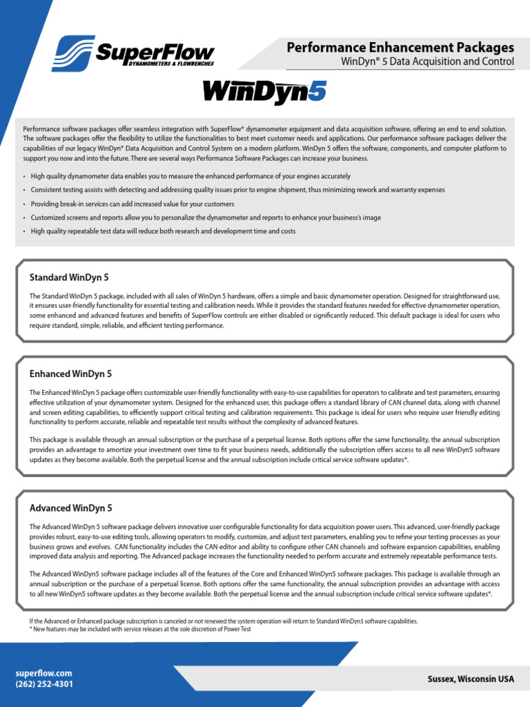 SF6502 WinDyn 5 Performance Enhancement Packages | PDF | Software | Usability