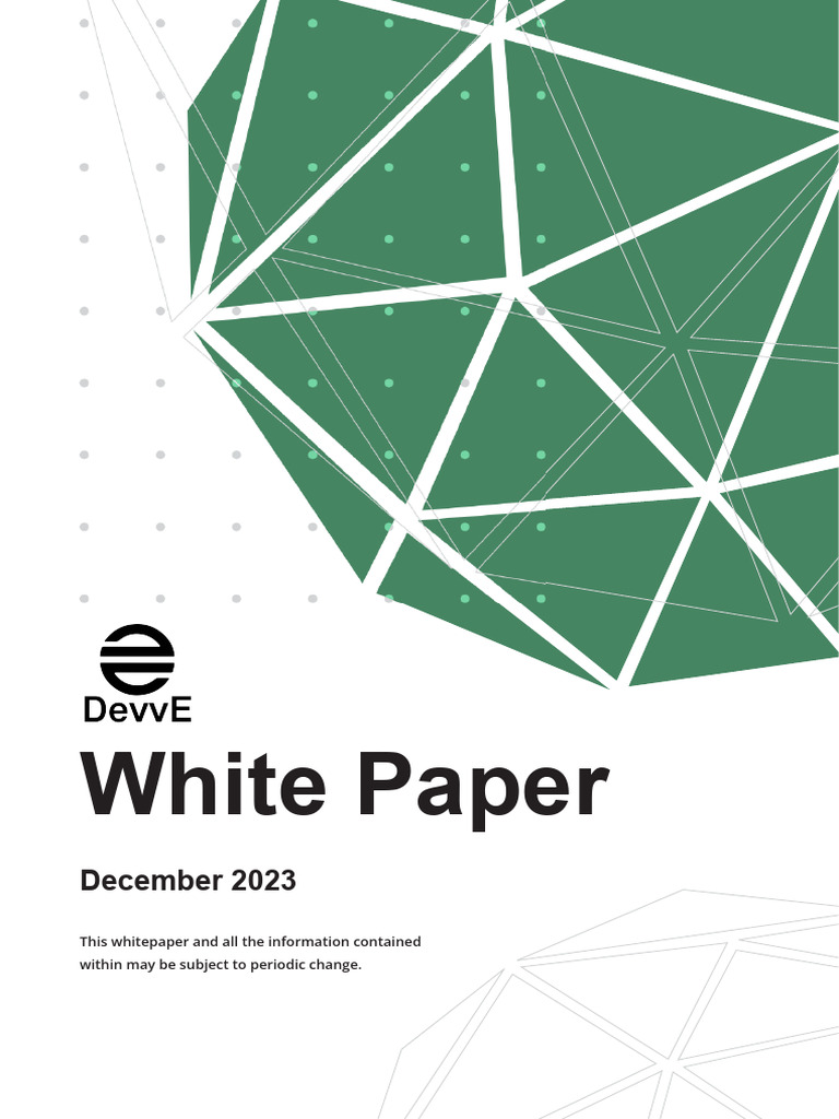 DevvE Whitepaper Dec 11 23 | PDF | Cryptocurrency | Encryption